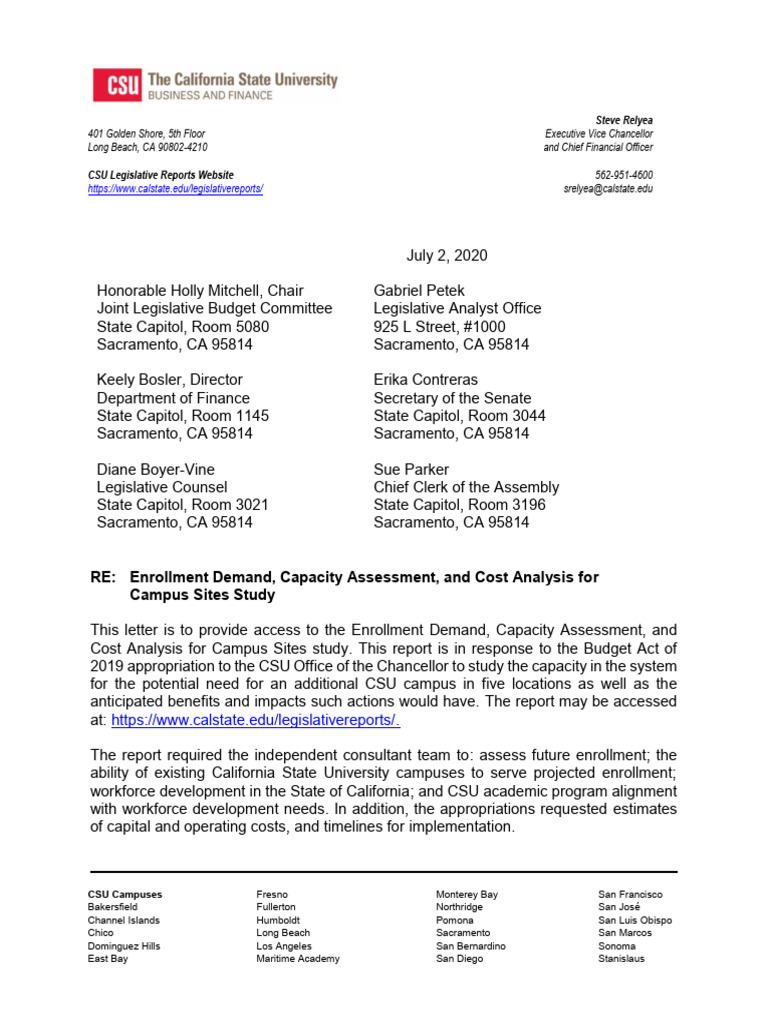 Csu Capacity Assessment | PDF | Economies
