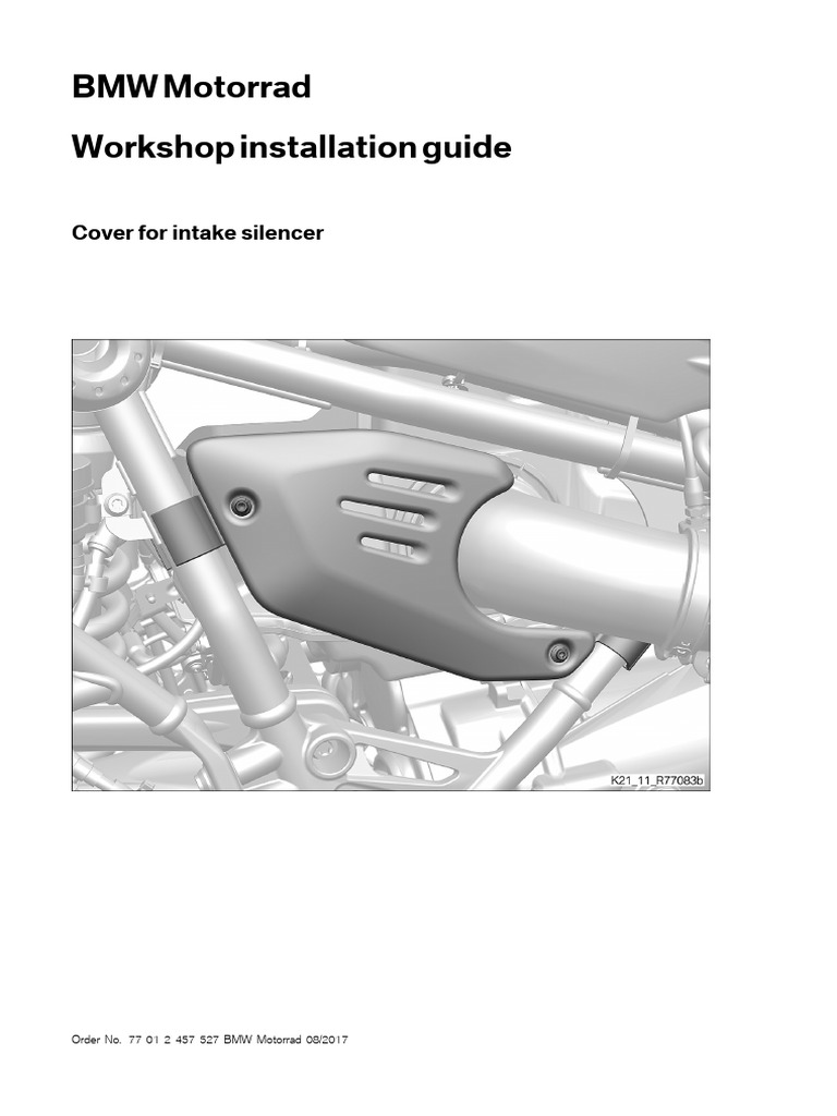 BMW Workshop Installation Guide - Cover For Intake Silencer - 08.2017 ...