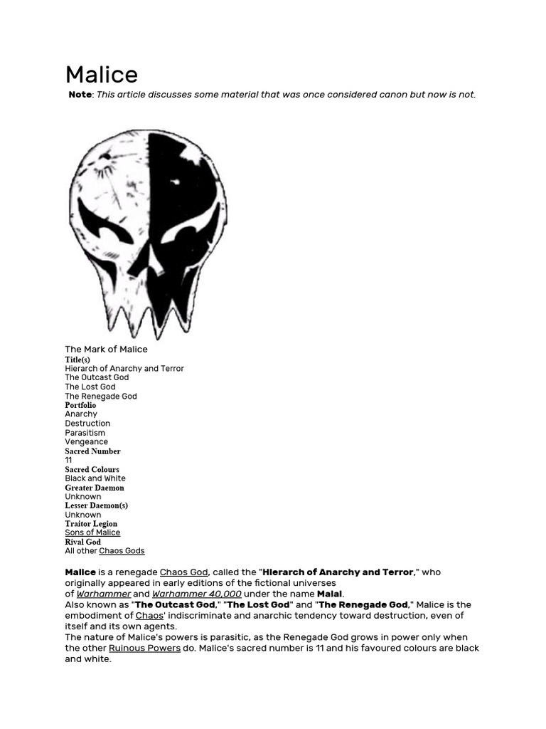 Malice | PDF