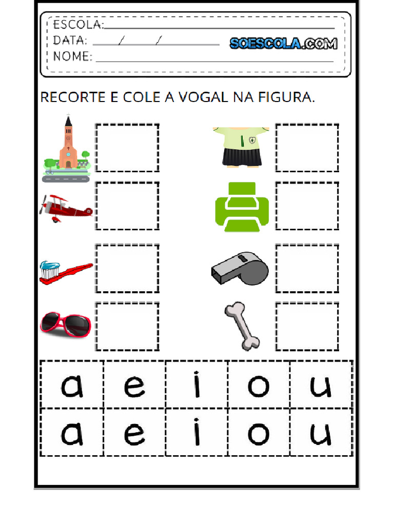 Atividade Infantil Colagem | PDF
