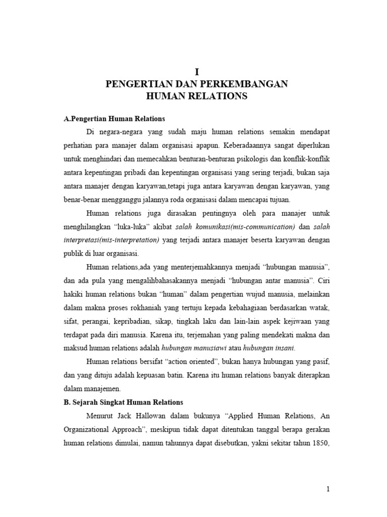 Human Relation | PDF | Karier & Perkembangan | Pengembangan Diri