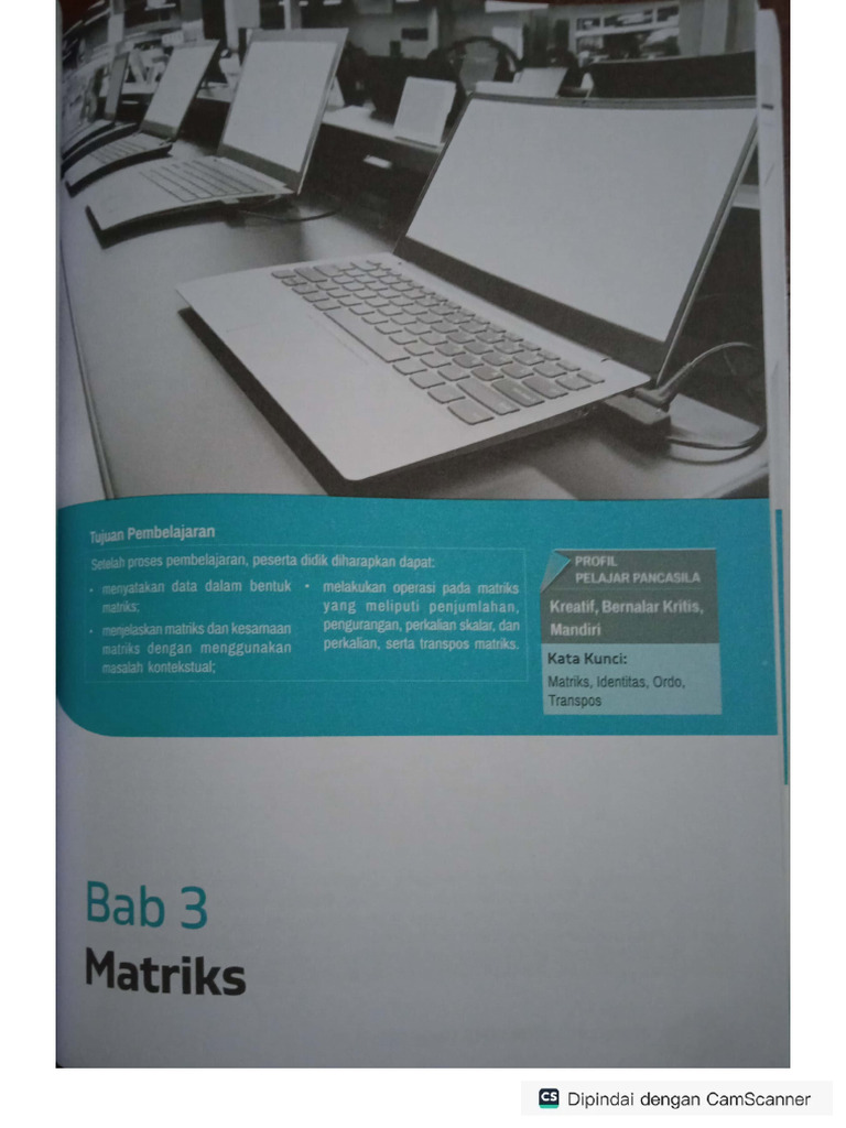 Materi Matriks - Bab 3 Xi | PDF