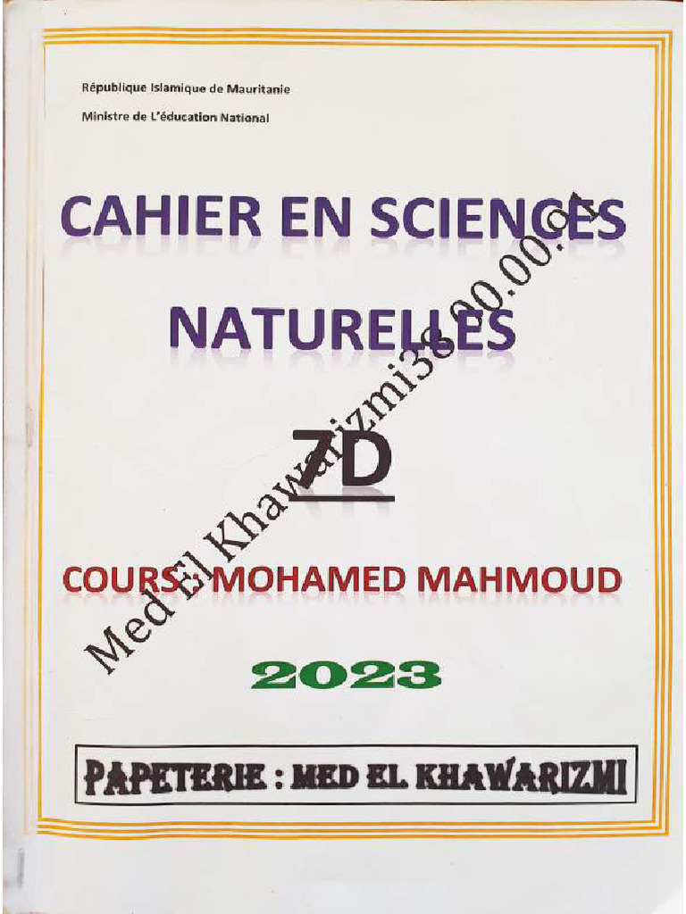 Cahier de Med Mahmoud | PDF