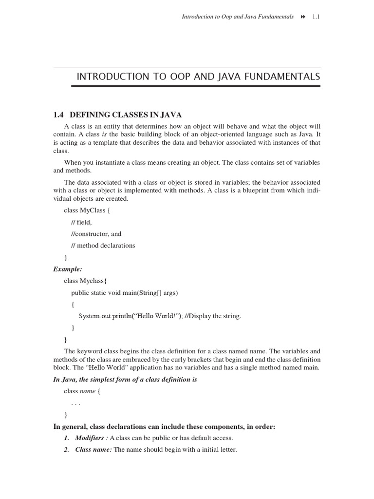 Java OOP Basics: Classes and Constructors | PDF | Programming | Constructor (Object Oriented ...