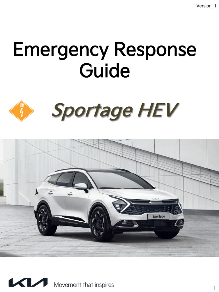 Kia Sportage HEV Emergency Guide | PDF | Airbag | High Voltage