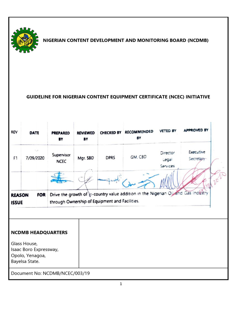 Guideline NCECi | PDF | Drilling Rig | Infrastructure