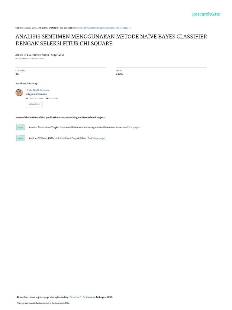 Analisis Sentimen Menggunakan Metode Naive Bayes C Pdf Quantitative