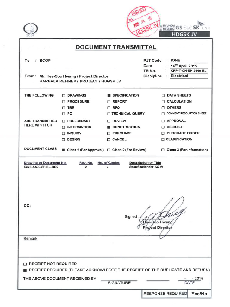 IONE-AA00-SP-EL-1002 Specification For 132 KV GIS Rev.2 | PDF | Specification (Technical ...