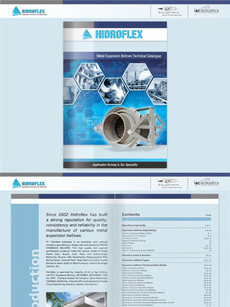 Hidroflex - Metal Expansion Bellows - Tech. Catalogue | PDF