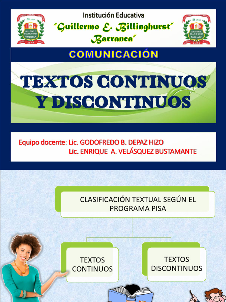 Textos Continuos y Discontinuos | PDF | Estudios de idiomas extranjeros