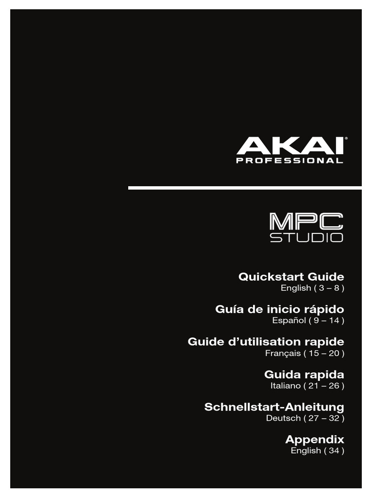 MPC Studio Mk2 - Quickstart Guide - V1.3 | Download Free PDF | Computing
