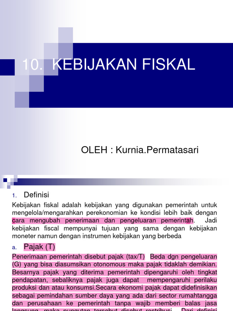 Kebijakan Fiskal | PDF