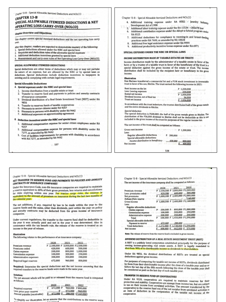 It (Deductions B) | PDF | Tax Deduction | Insurance