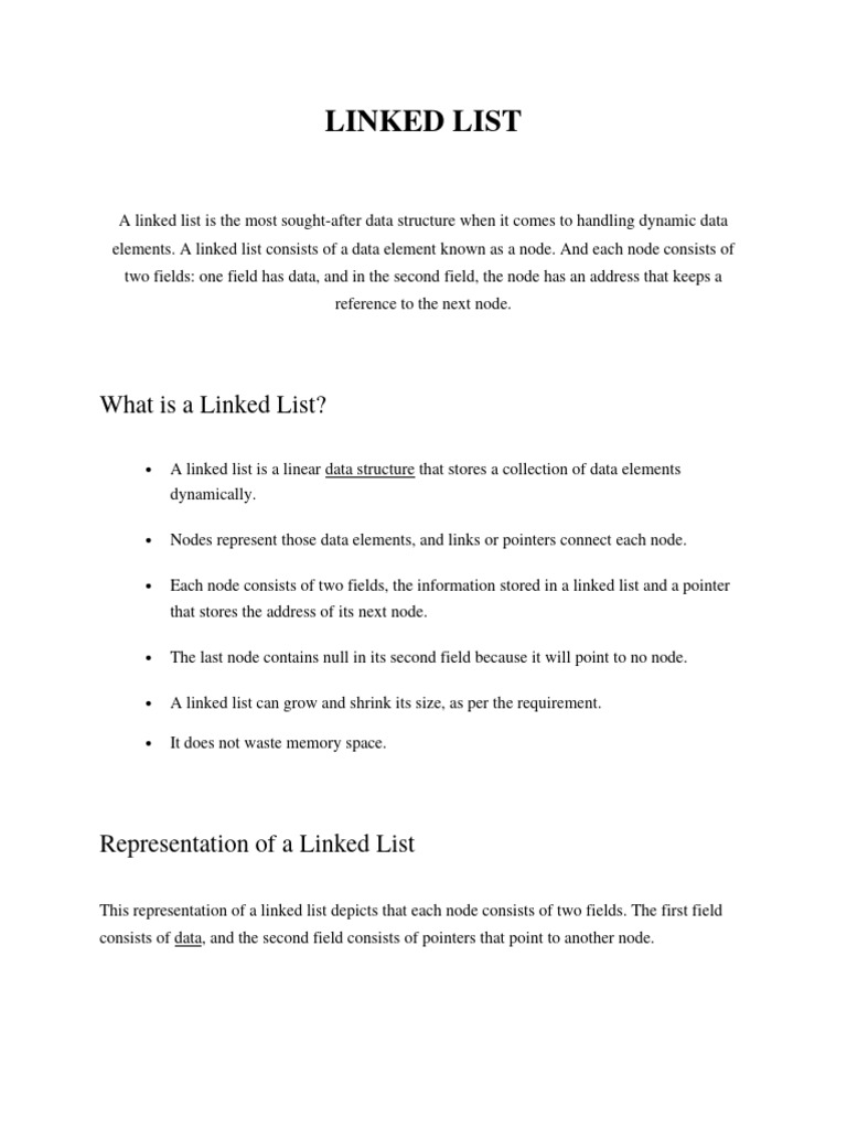 Linked Listnotes Pdf Pointer Computer Programming Algorithms 5556