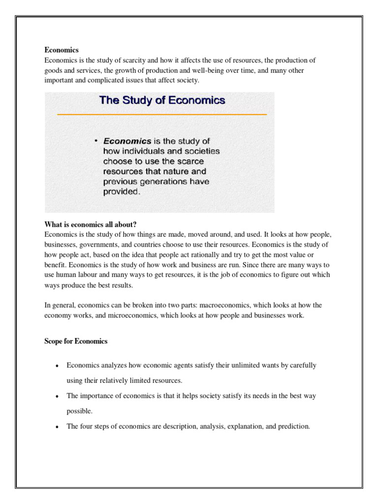 Understanding Economics: Key Concepts | PDF | Demand | Price Elasticity ...