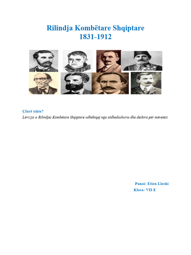 Jani Vreto Dhe Rilindja | PDF