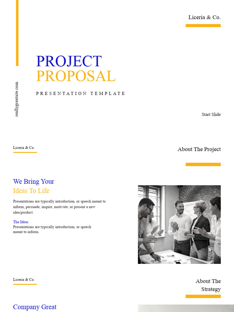 Blue and White Project Proposal - Presentation | PDF | Business ...