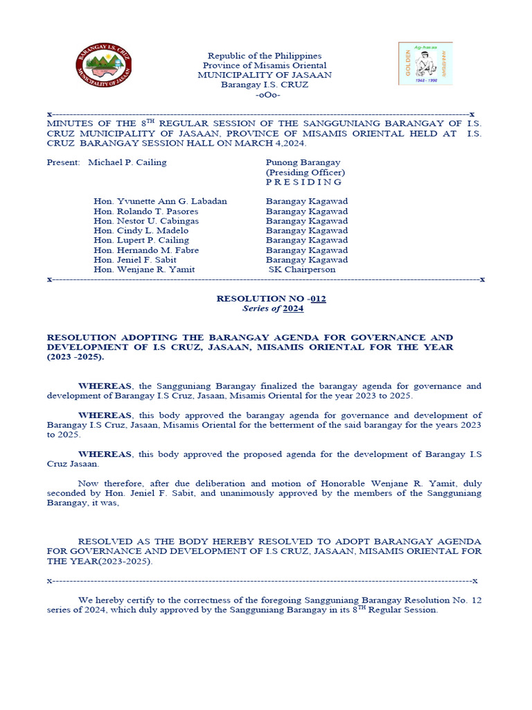 Resolution 2020 0001 | PDF