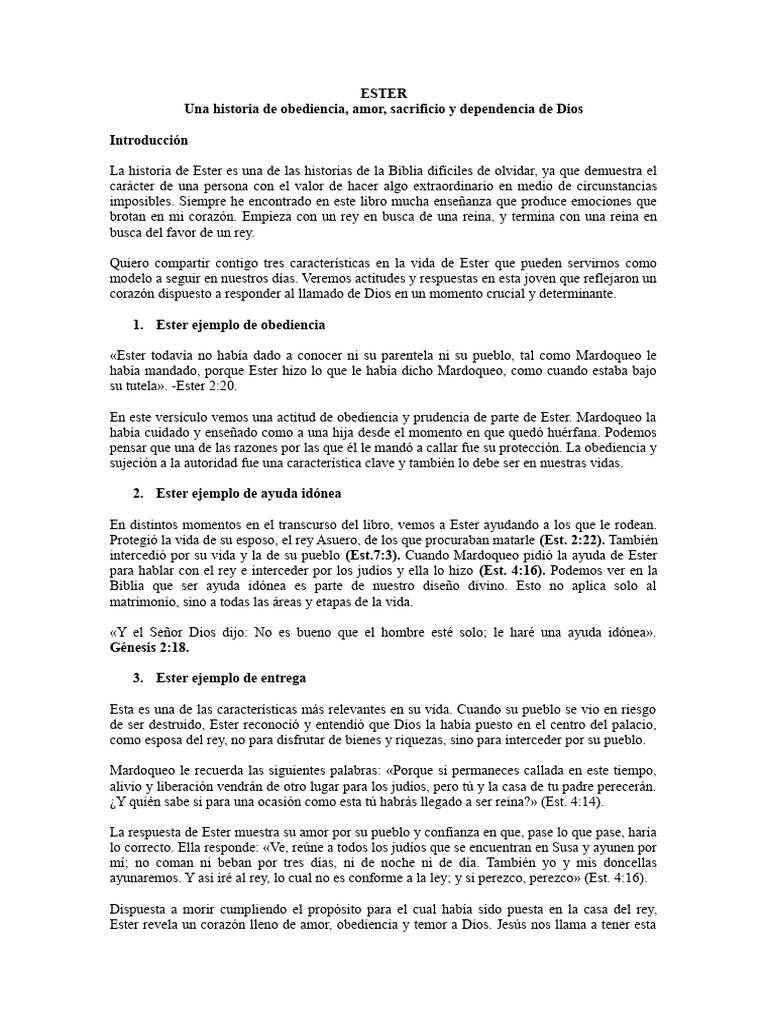 ESTER | PDF | Esther | Amor