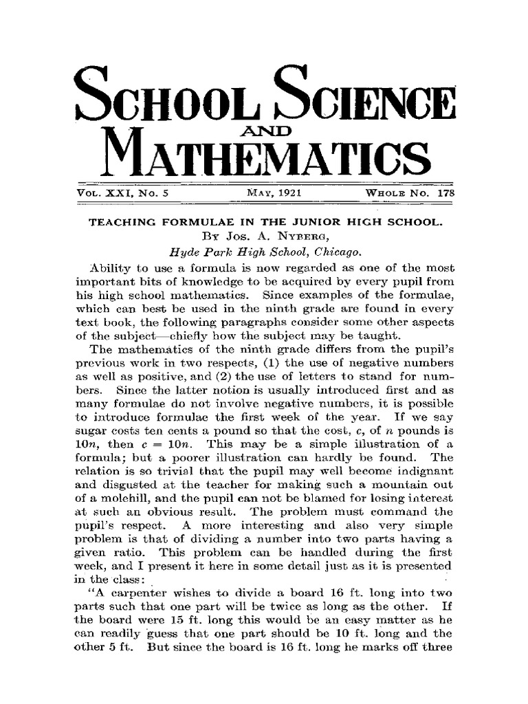 article | PDF | Equations | Quadratic Equation