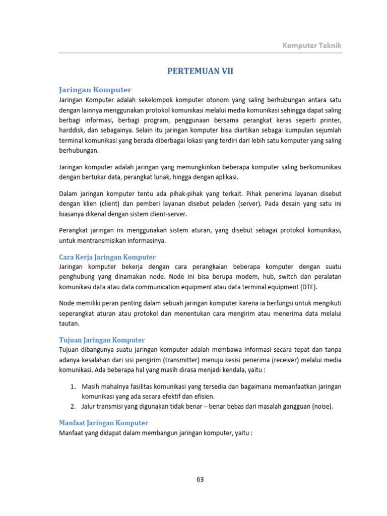 07 Materi Perkuliahan Komputer Teknik 2023 Pertemuan Vii | PDF