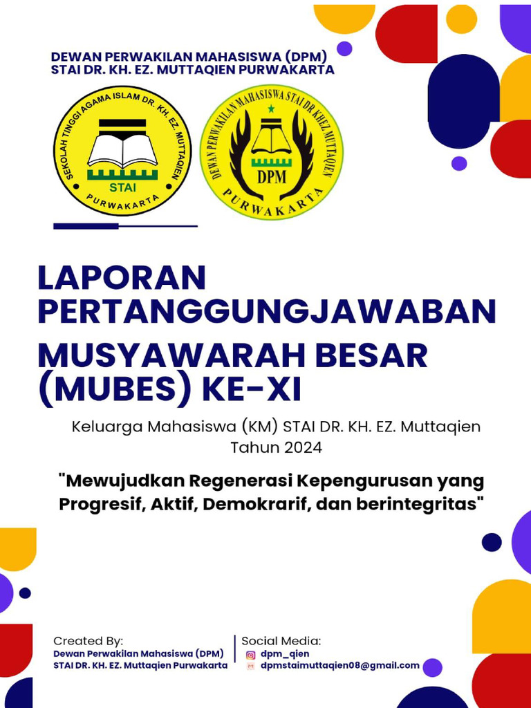 Laporan MUBES Ke-XI DPM STAI Muttaqien | PDF