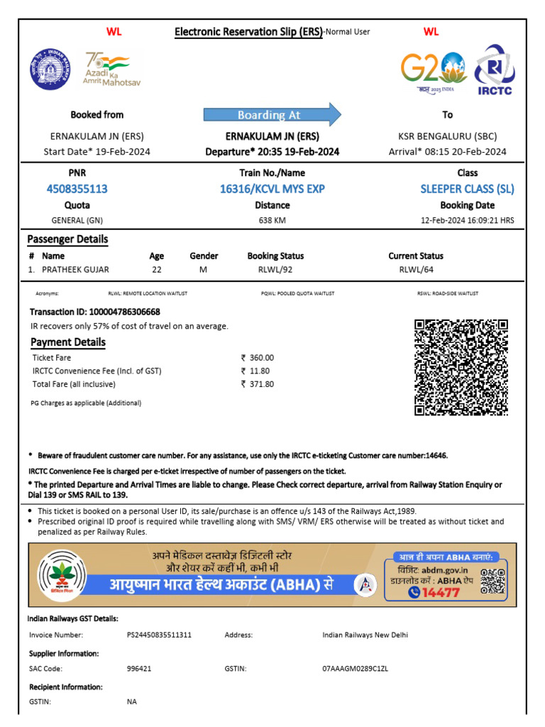 Ticket 4508355113 | PDF | Identity Document