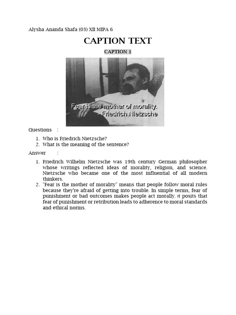 Caption Task Ingwa - Alysha - Xii Mipa 6 | PDF