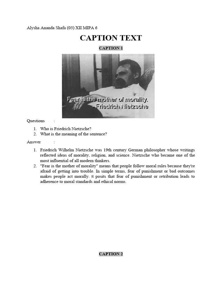 Caption Task Ingwa - Alysha - Xii Mipa 6 | PDF | Self-Improvement