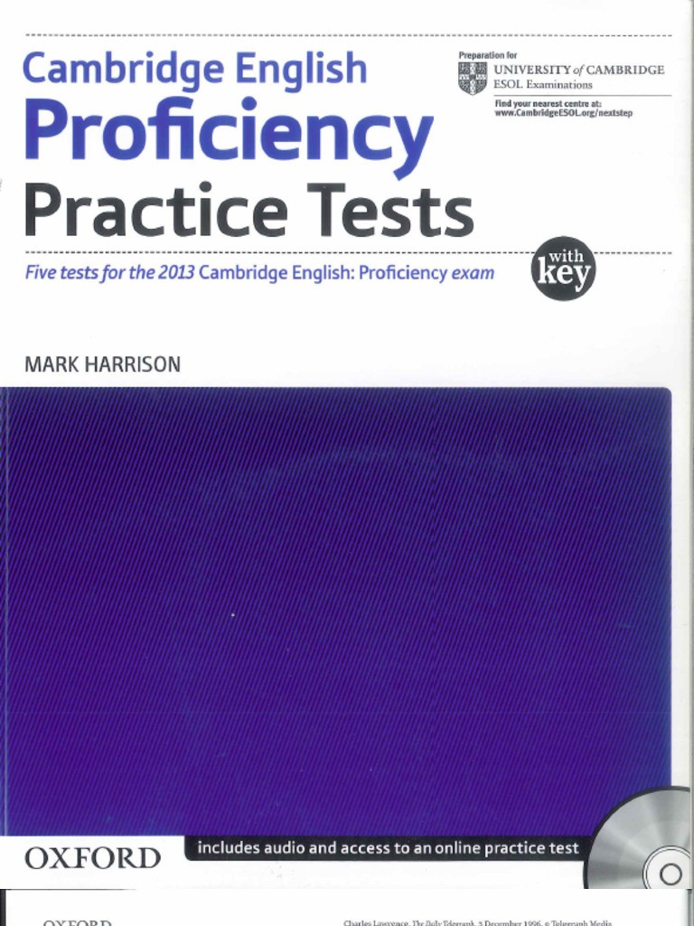 Cambridge English Proficiency Practice Tests PDF Free | PDF