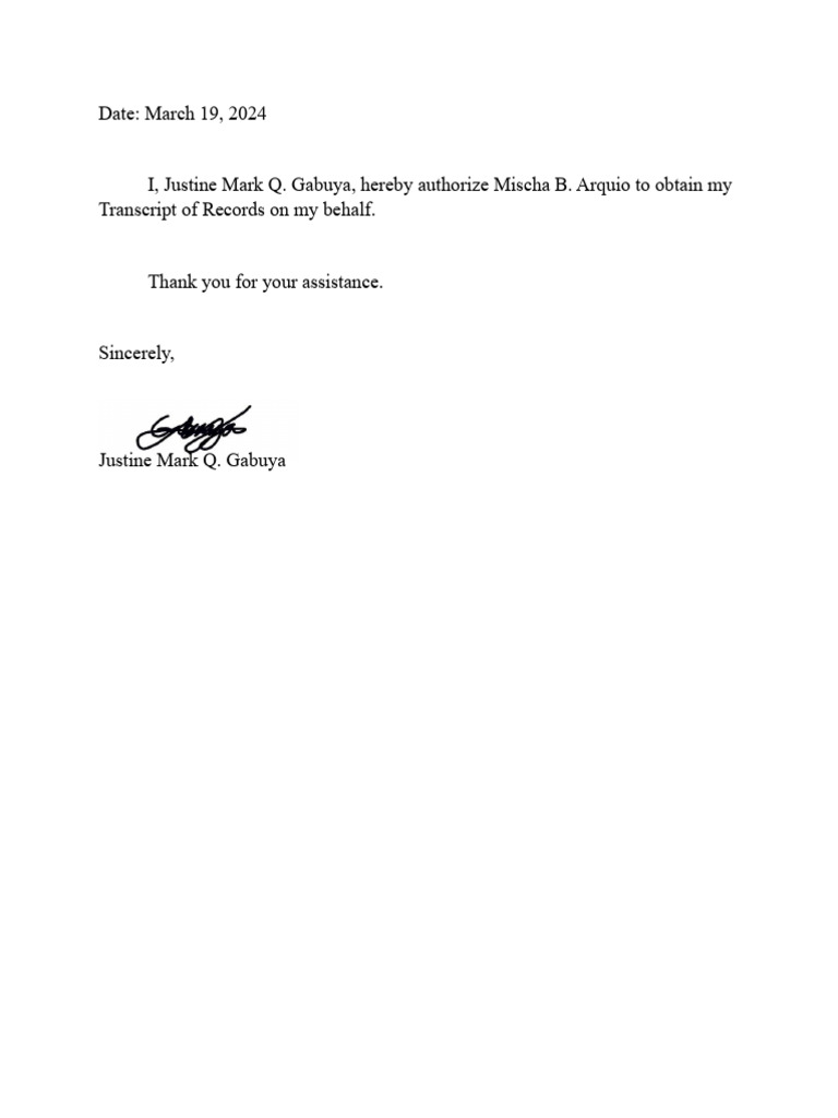 Authorization for Transcript Access | PDF | Travel