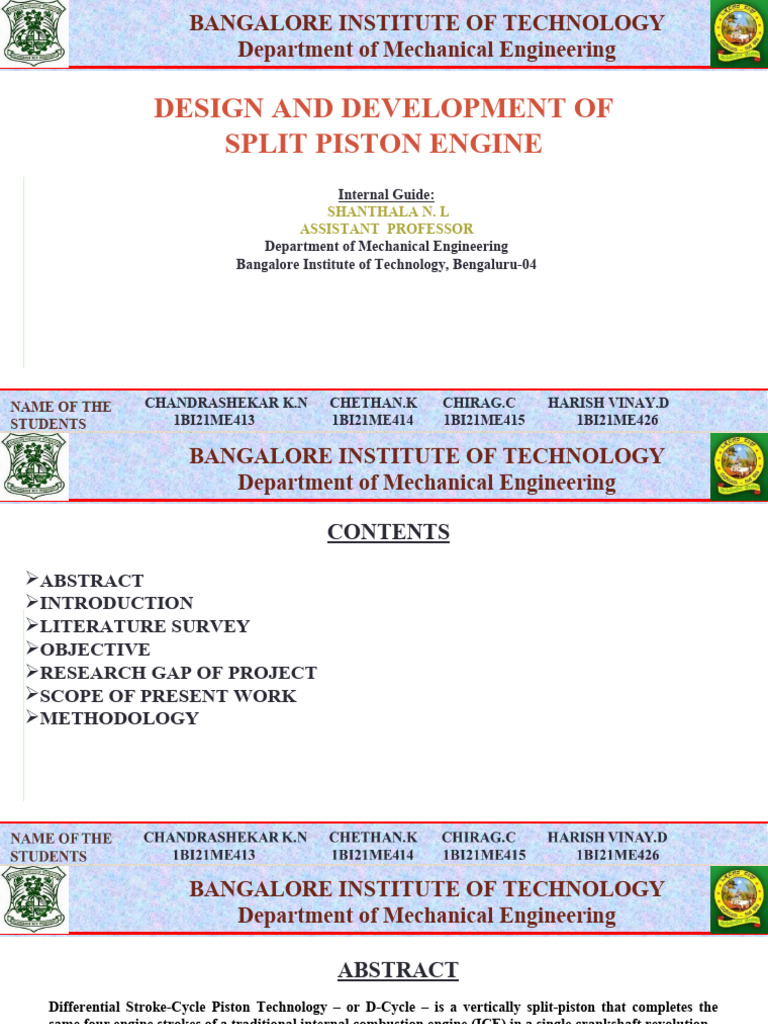 Main Project PPT - Final. | PDF | Internal Combustion Engine | Diesel ...