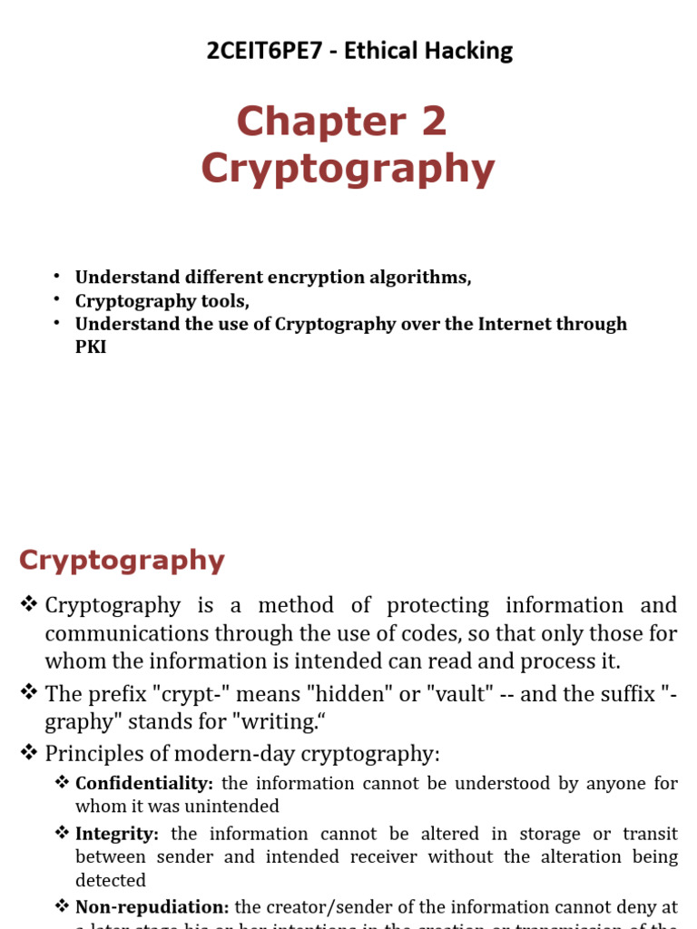 Ch2 Cryptography | PDF | Cryptography | Public Key Certificate