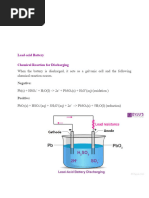 Lead Acid Battery Reaction Overview | PDF | Sulfate | Chemical Reactions