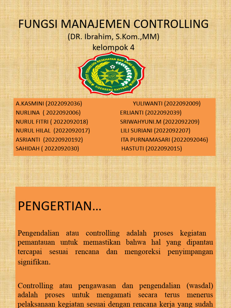 FUNGSI MANAJEMEN CONTROLLING | PDF