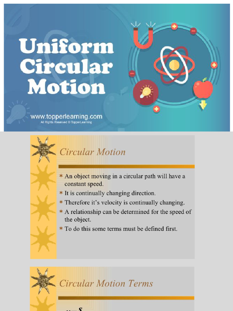 Uniform Circular Motion | PDF