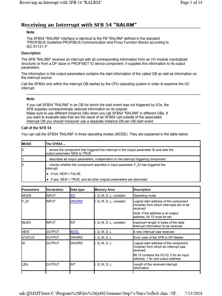 SFB54 Help | PDF | Input/Output | Parameter (Computer Programming)