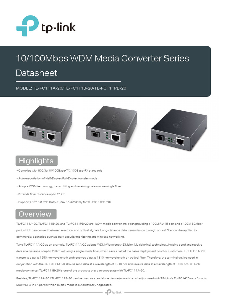 TL FC111AB 20&TL FC111PB 20 - Datasheet | PDF | Optical Fiber ...