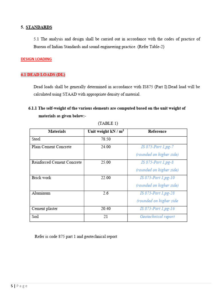 Structural Design Load Standards | PDF | Structural Load | Geotechnical ...