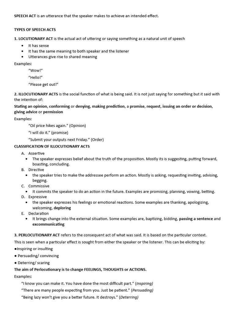 Speech Act (Eapp) | PDF | Communication | Human Communication