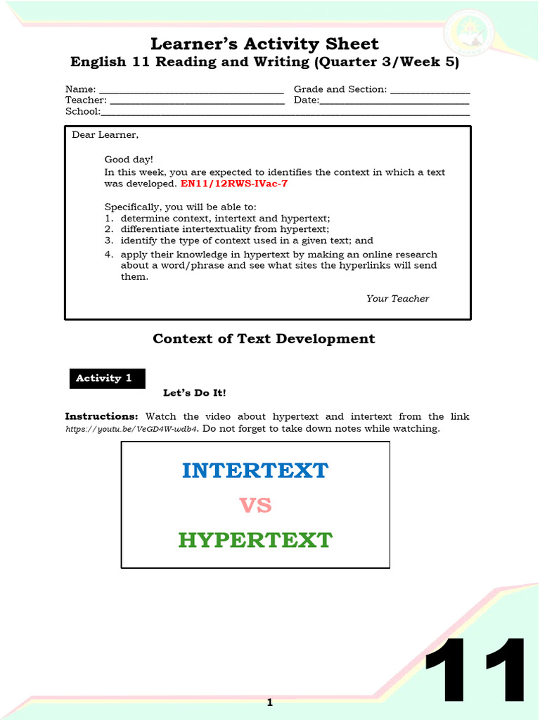 Intertext: Hypertext | PDF | Intertextuality | Hypertext