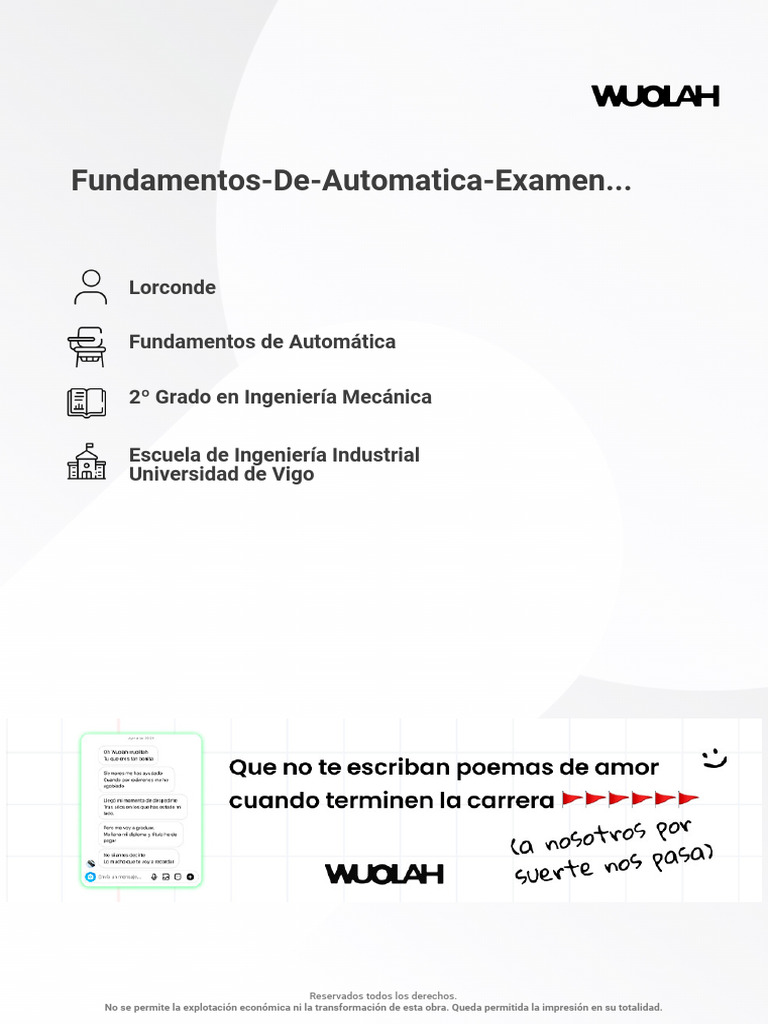 Wuolah Free Fundamentos de Automatica Examen 2 6 2021 | PDF | Ingeniería