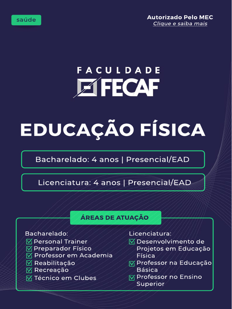 FecafGuia Ed Fisica - A4 | PDF | Educação Física | Diploma de bacharel