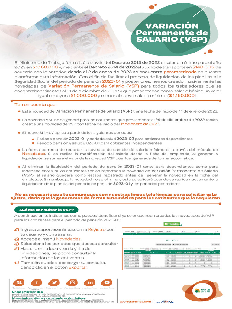 2023 Información VSP | PDF | Salario