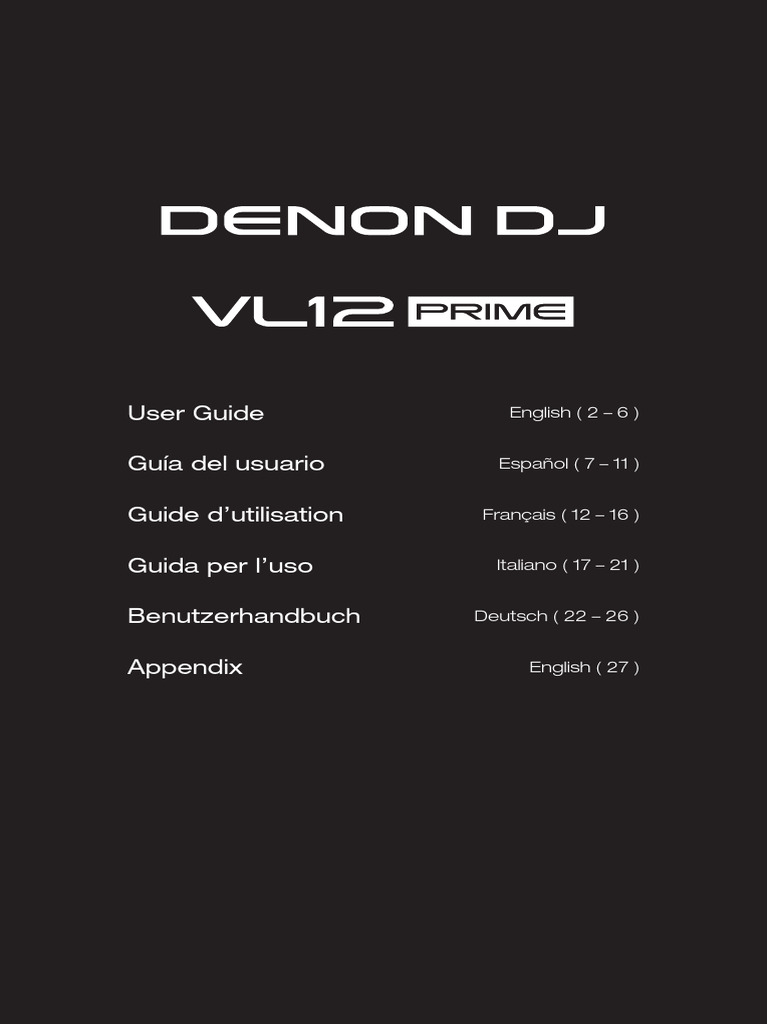 VL12 Prime User Guide v1.4 | PDF | Phonograph | Sound Production Technology