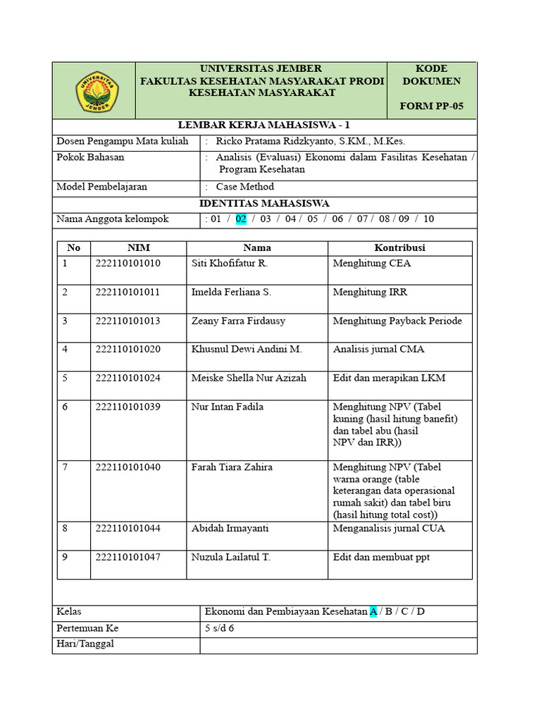 Analisis CBA & CEA Program Kesehatan | PDF | Kesehatan Holistik | Sains & Matematika