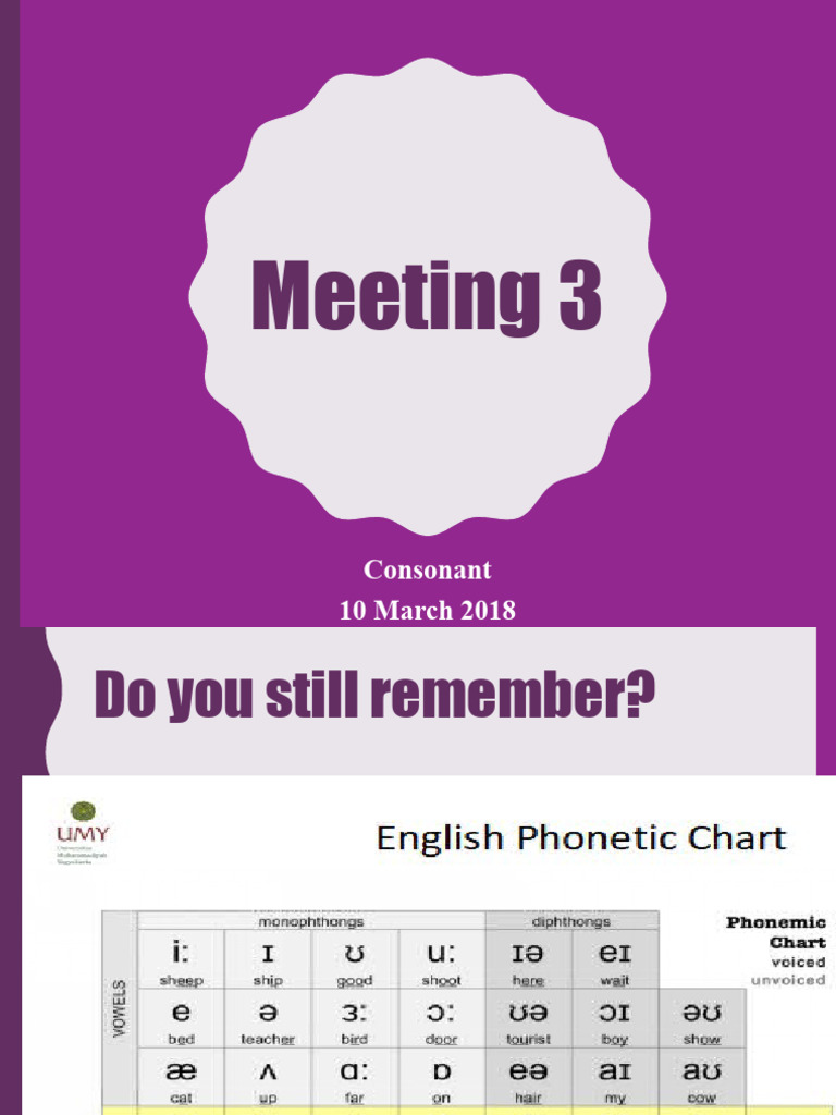 Meeting 3 Consonant | PDF | Human Voice | Phonetics