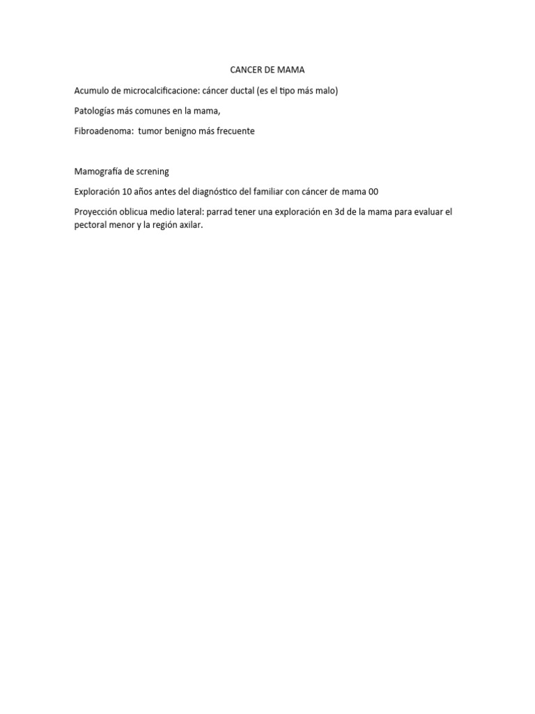 Cancer de Mama RX | PDF