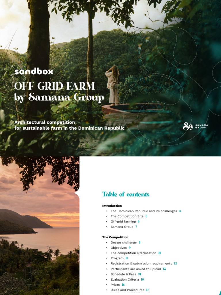 Sandbox Samana Competition Brief | PDF | Off The Grid | Agriculture