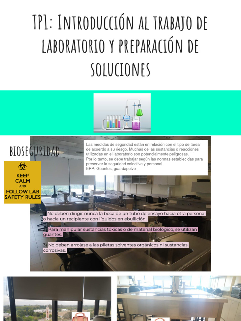 1.introducción Al Trabajo en El Laboratorio y Preparación de Soluciones | PDF | Laboratorios ...